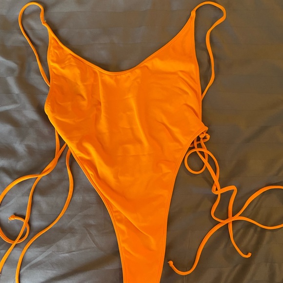 Minimale Animale | Swim | Bright Orange Thong One Piece | Poshmark
